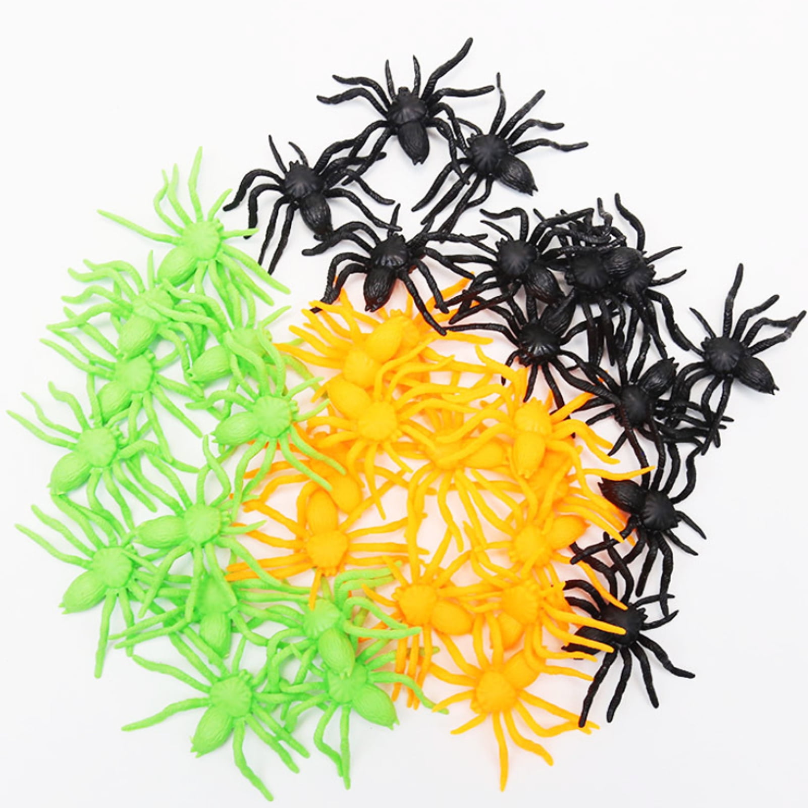 D-GROEE 12Pcs Realistic Plastic Spider Toys Halloween Prank Props Small ...