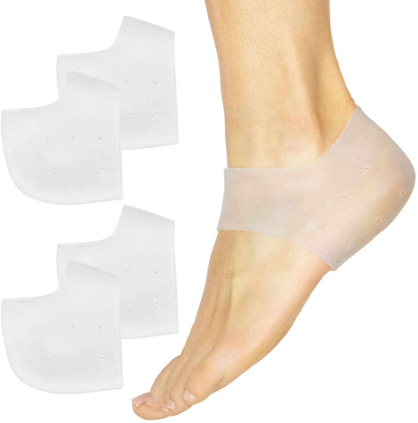 D-GROEE 2 Pair Moisturizing Gel Heel Support and Skin Softening ...