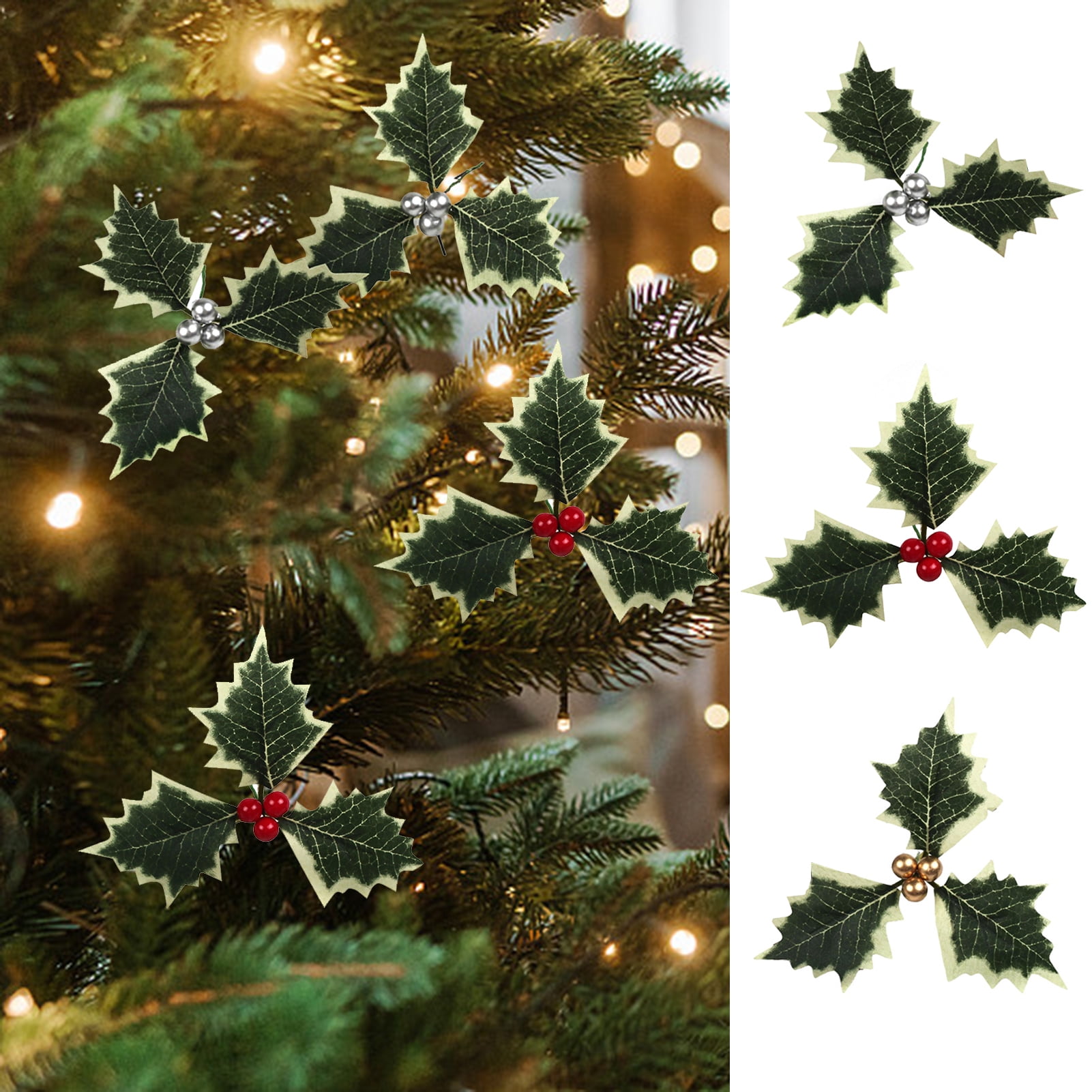 D-GROEE 20Pcs Simulation Leaf with Fruits Anti-fade No Watering ...
