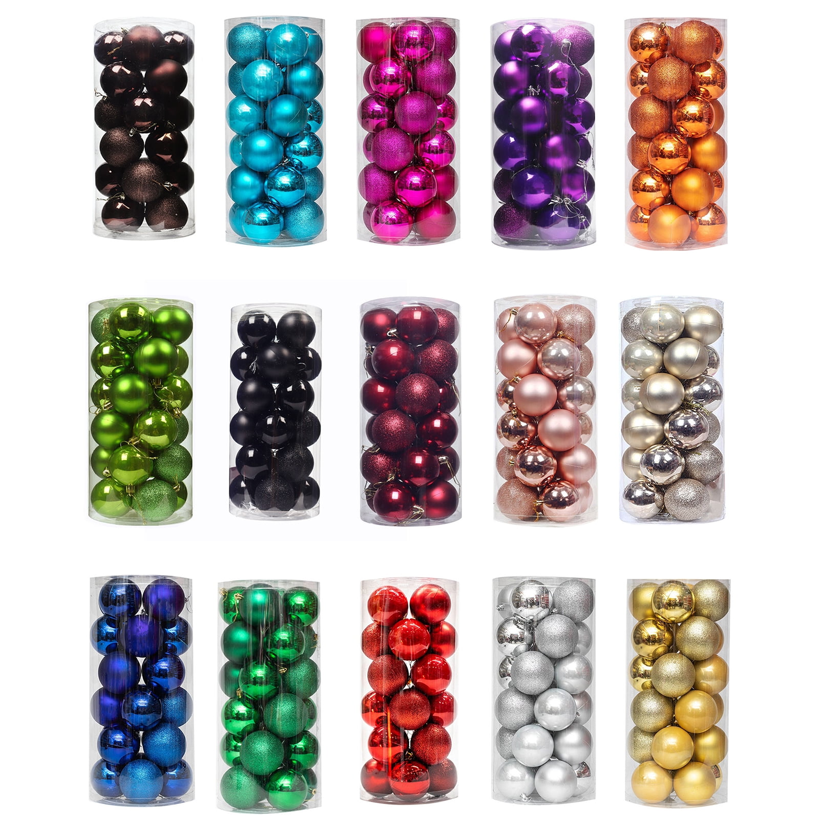 D-GROEE 24Pcs Christmas Balls Ornaments - Shatterproof Large Hanging ...