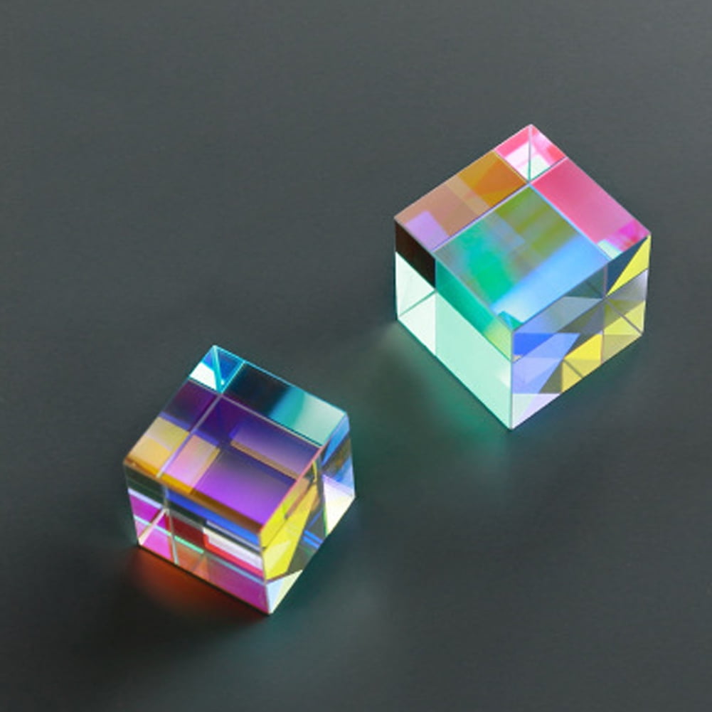 D-GROEE 2Pcs Optical Glass X-Cube Prism RGB Dispersion Prism for ...