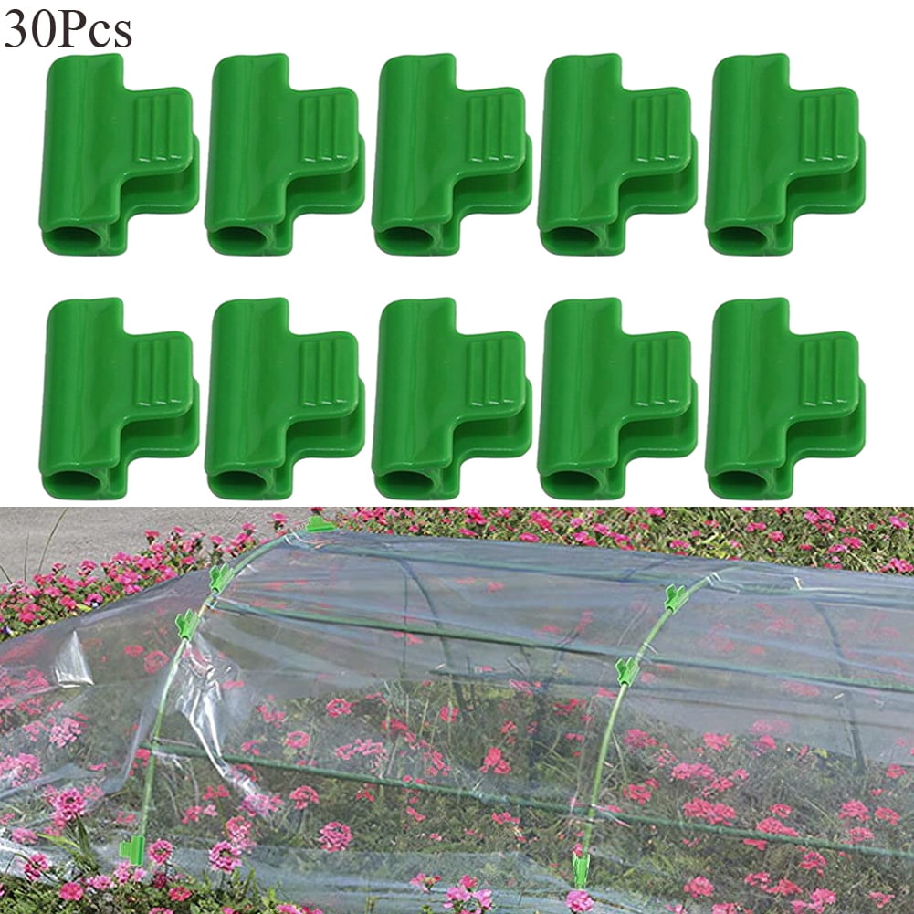 D-GROEE 30Pcs Greenhouse Clamps Clips Shed Film Shading Net Rod Clip ...