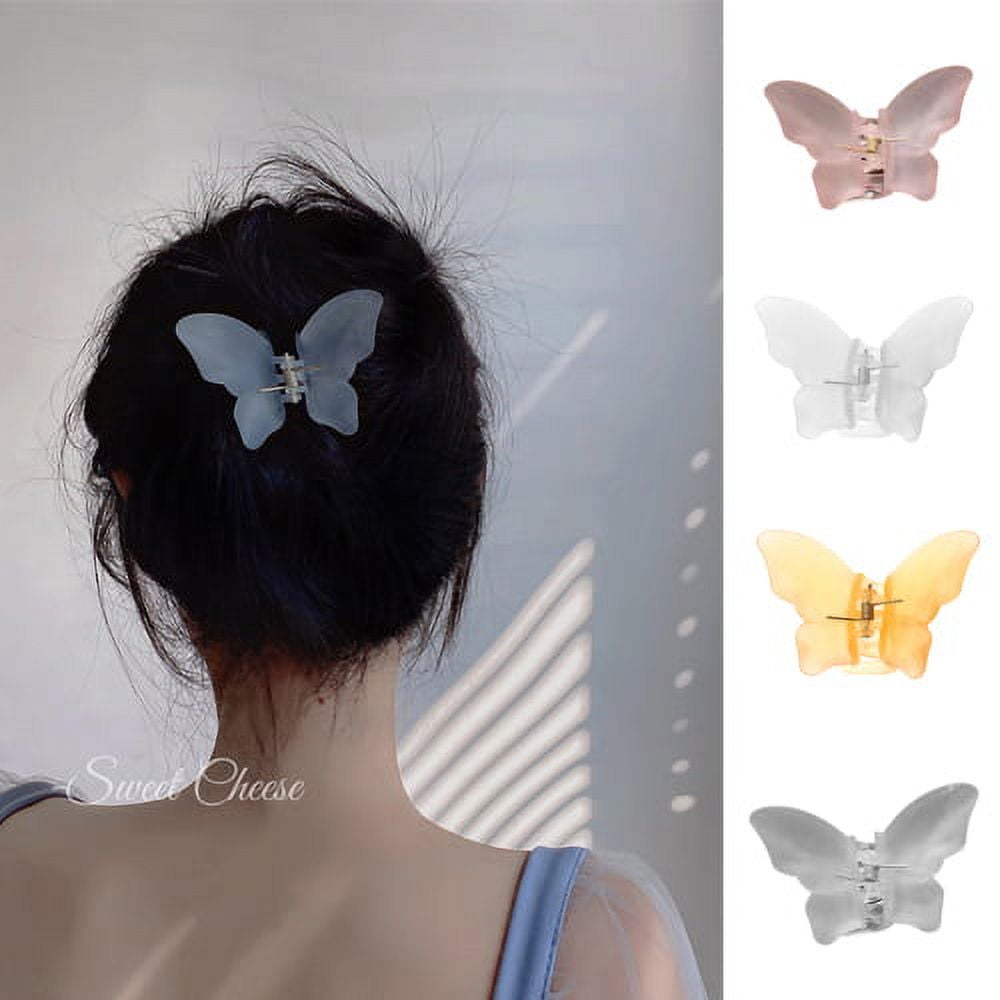 D-GROEE 3PCS Elegant Hair Claw Butterfly Shape Design Hair Clip Plastic ...