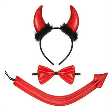 Fun World - Devil Set Red Leather Like - - Walmart.com