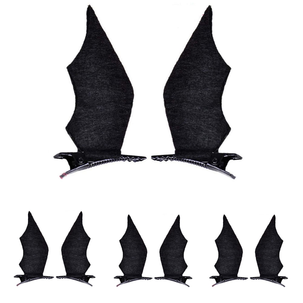 D-GROEE 4 Pairs Halloween Hair Clips Bat Wings Clip Devil Clips Hairpin ...