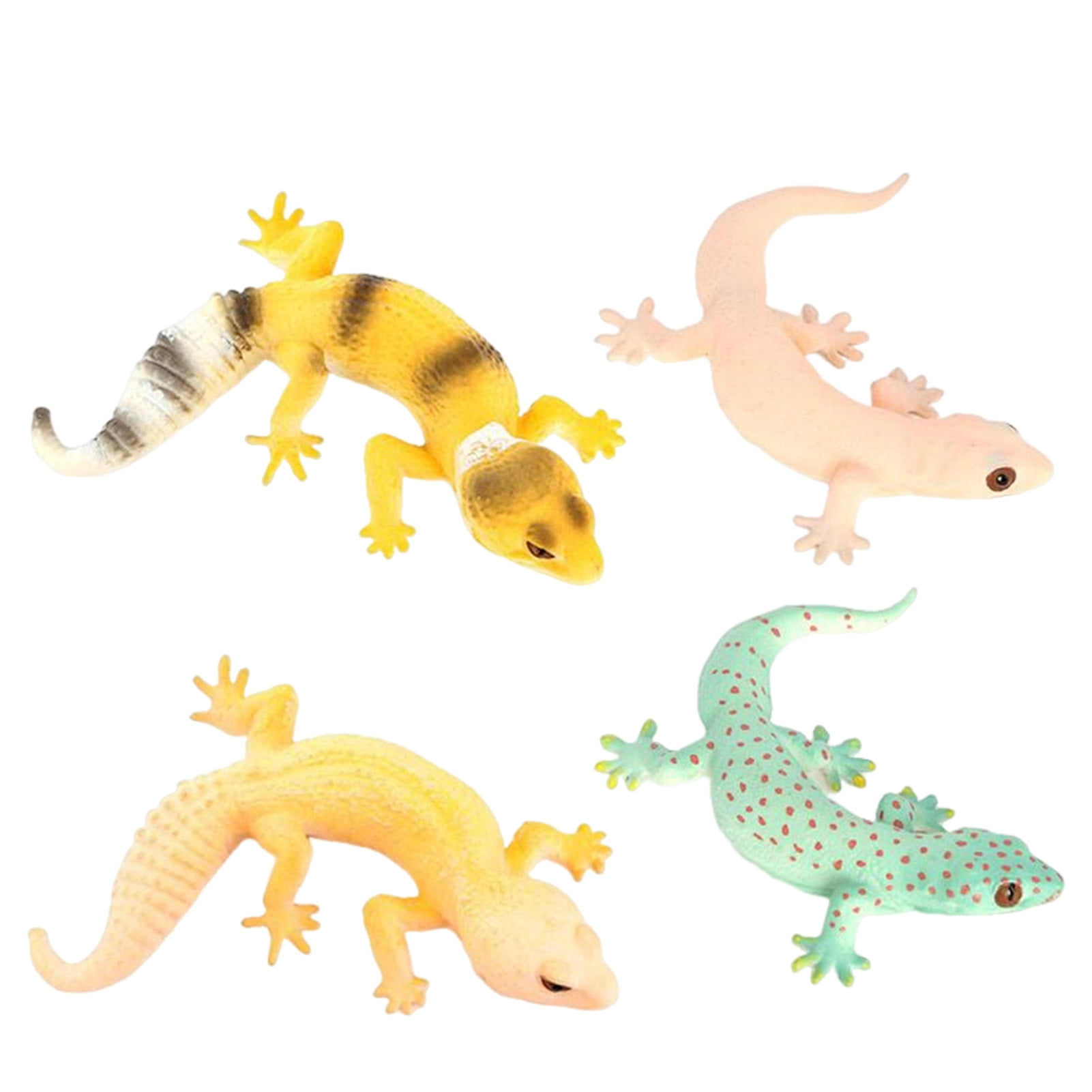 D-GROEE 4Pack Fake Lizard Toys Realistic Plastic Reptile Animal Figures ...