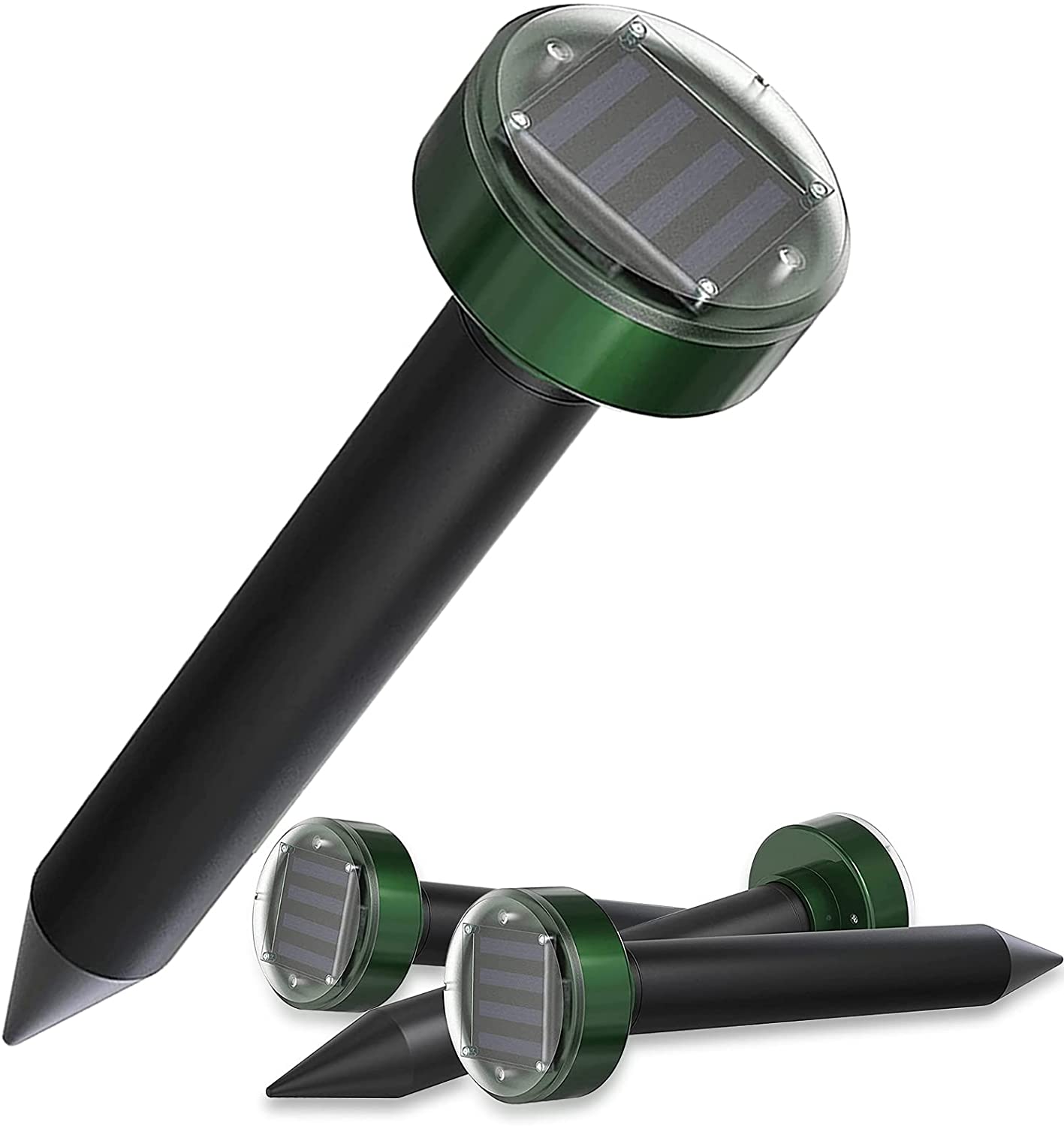 D GROEE 4Pcs Gopher Repellent Ultrasonic Solar Powered Mole Repellent ...