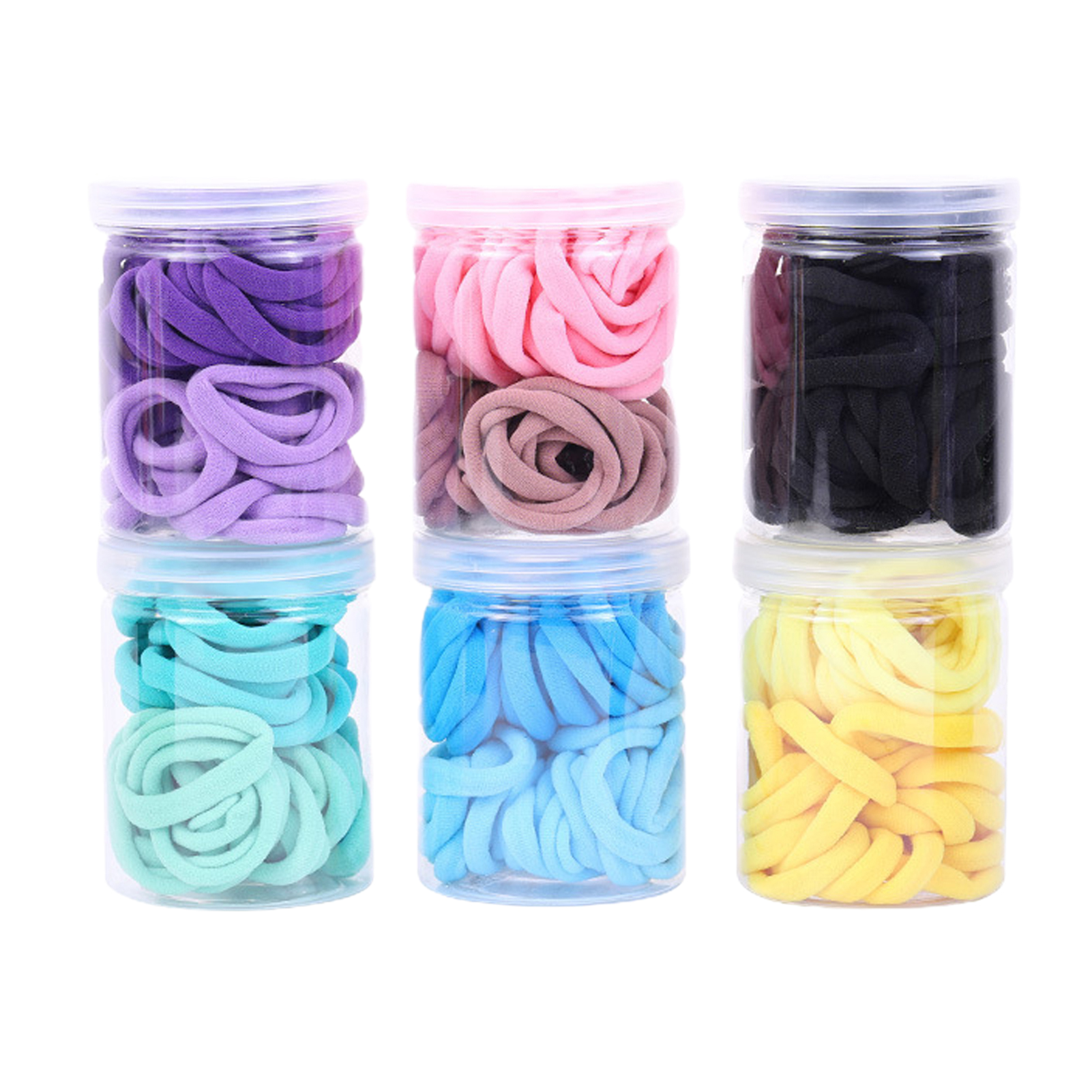 D-GROEE 50Pcs/Box High Elasticity Stretch Hair Ties Hair Bands Ponytail ...