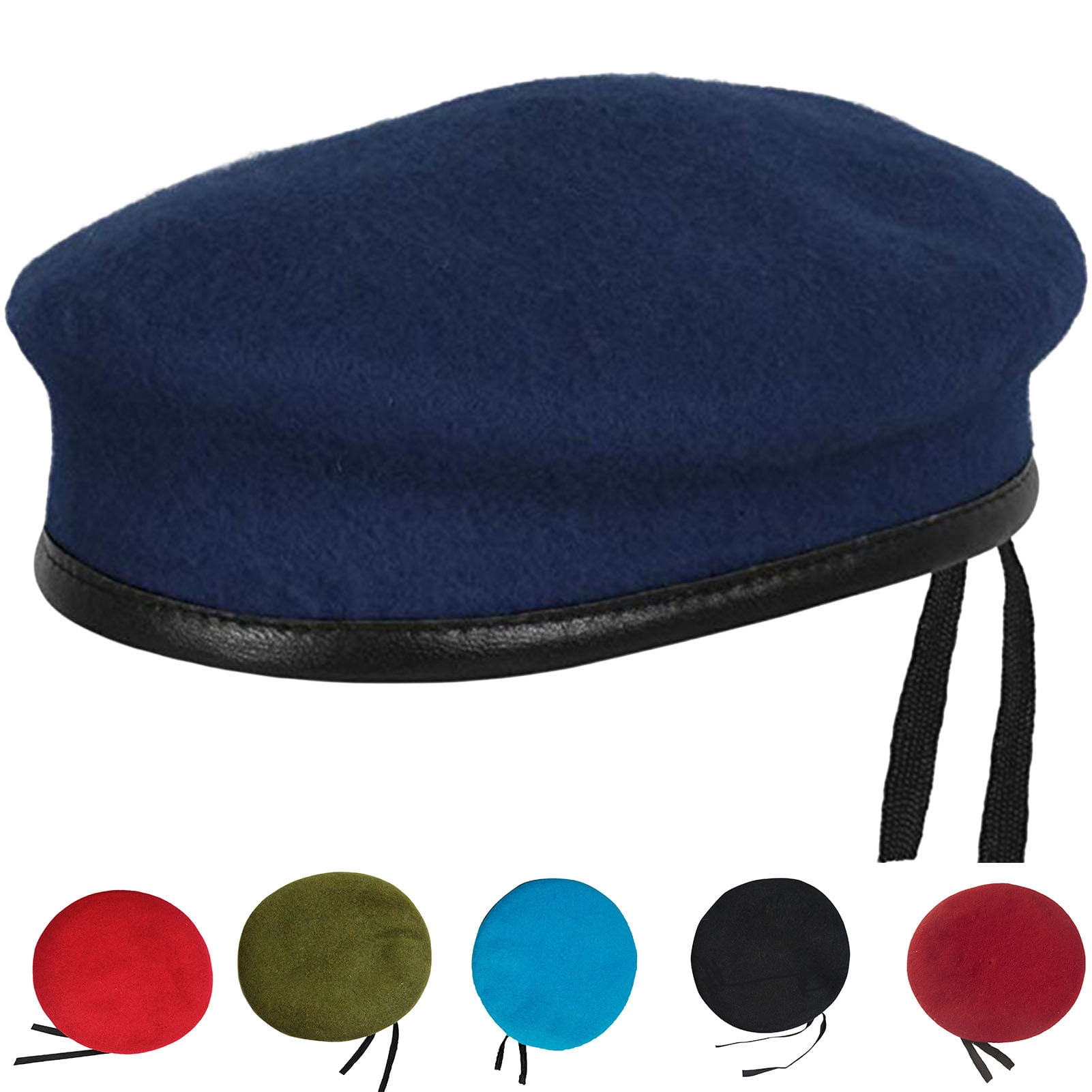 D-GROEE Beret Hat Solid Color French Retro Style Casual Classic Woolen ...