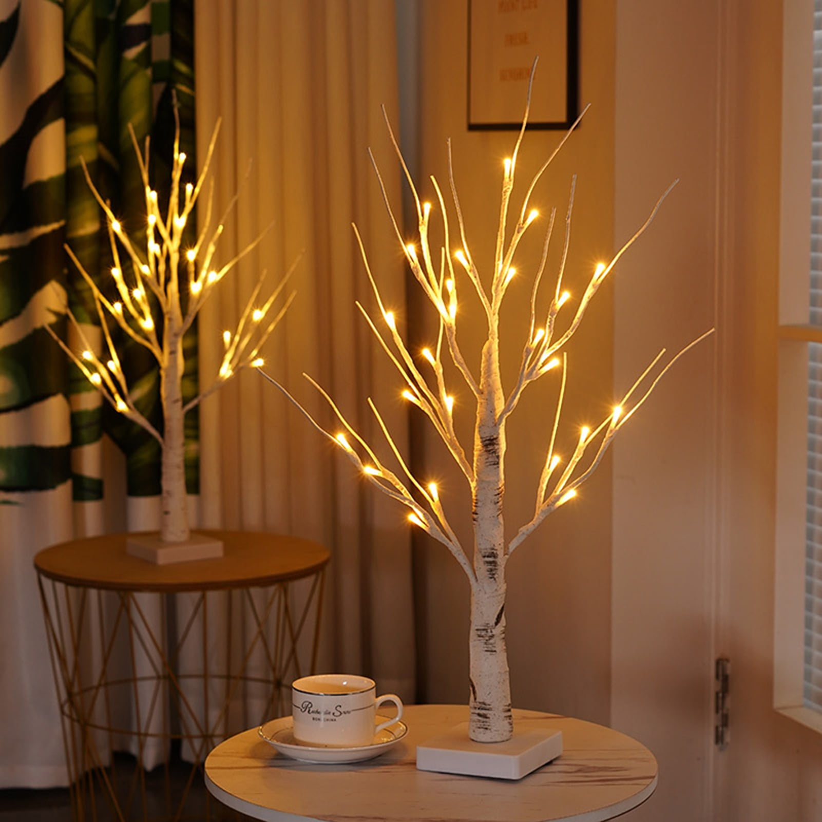D-GROEE Birch Tree Lamp Birch Tree Led Night Lamp Battery Powered ...