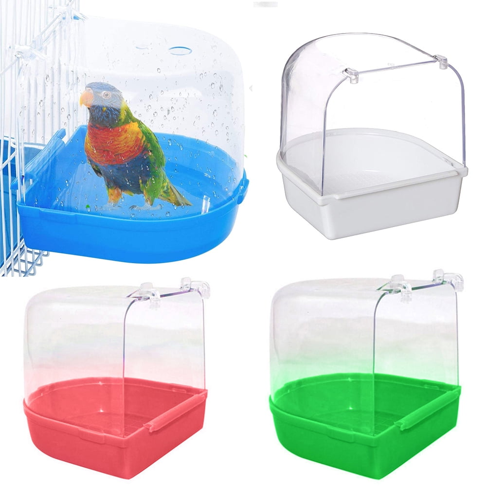 D-GROEE Bird Bath Box Bird Cage Accessory Supplies Bathing Parakeet ...