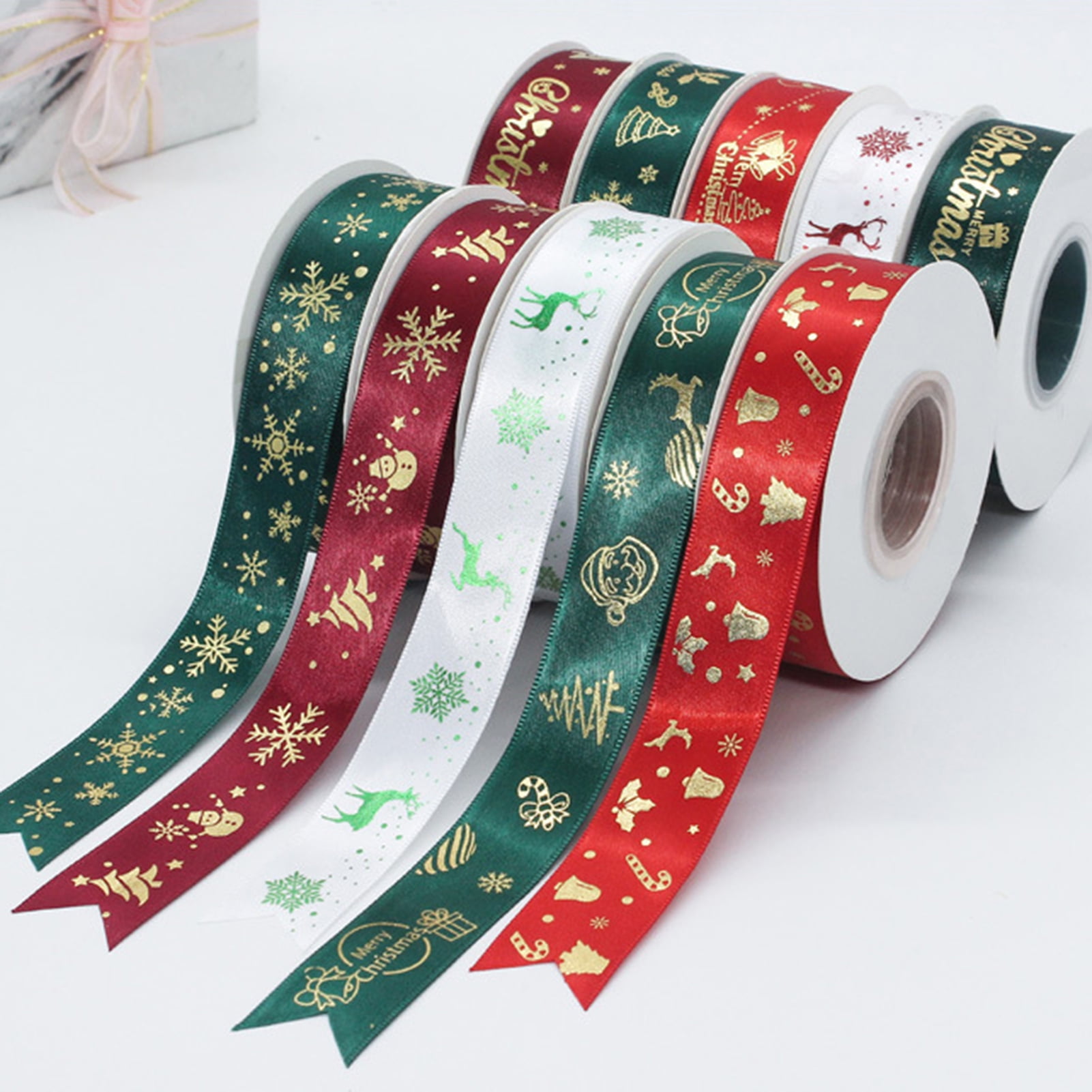 D-GROEE Christmas Ribbons Trims Ribbons Decorative Ribbons Christmas ...