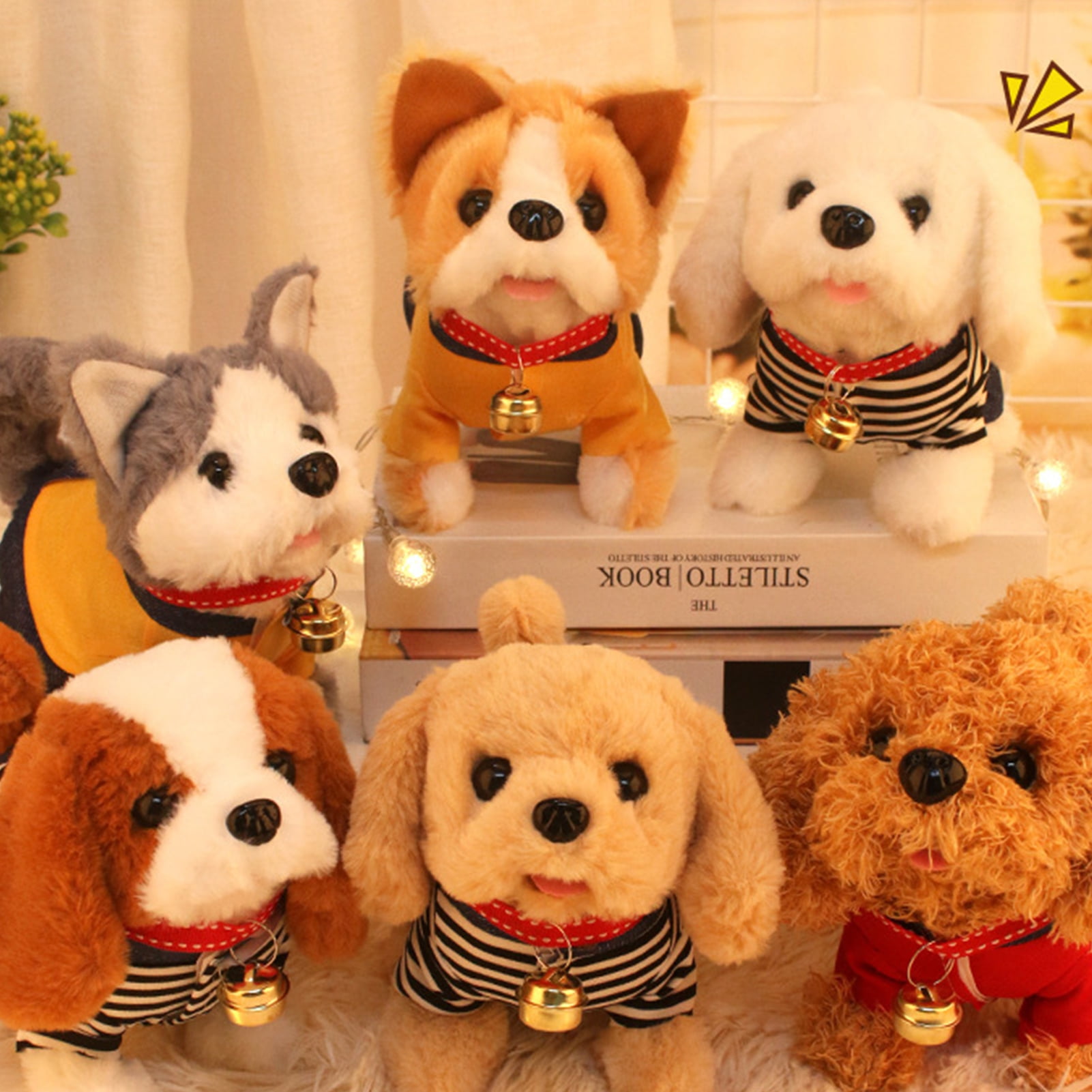 D-GROEE Electronic Dog Toy Interactive Plush Toy Puppy Walking Barking ...