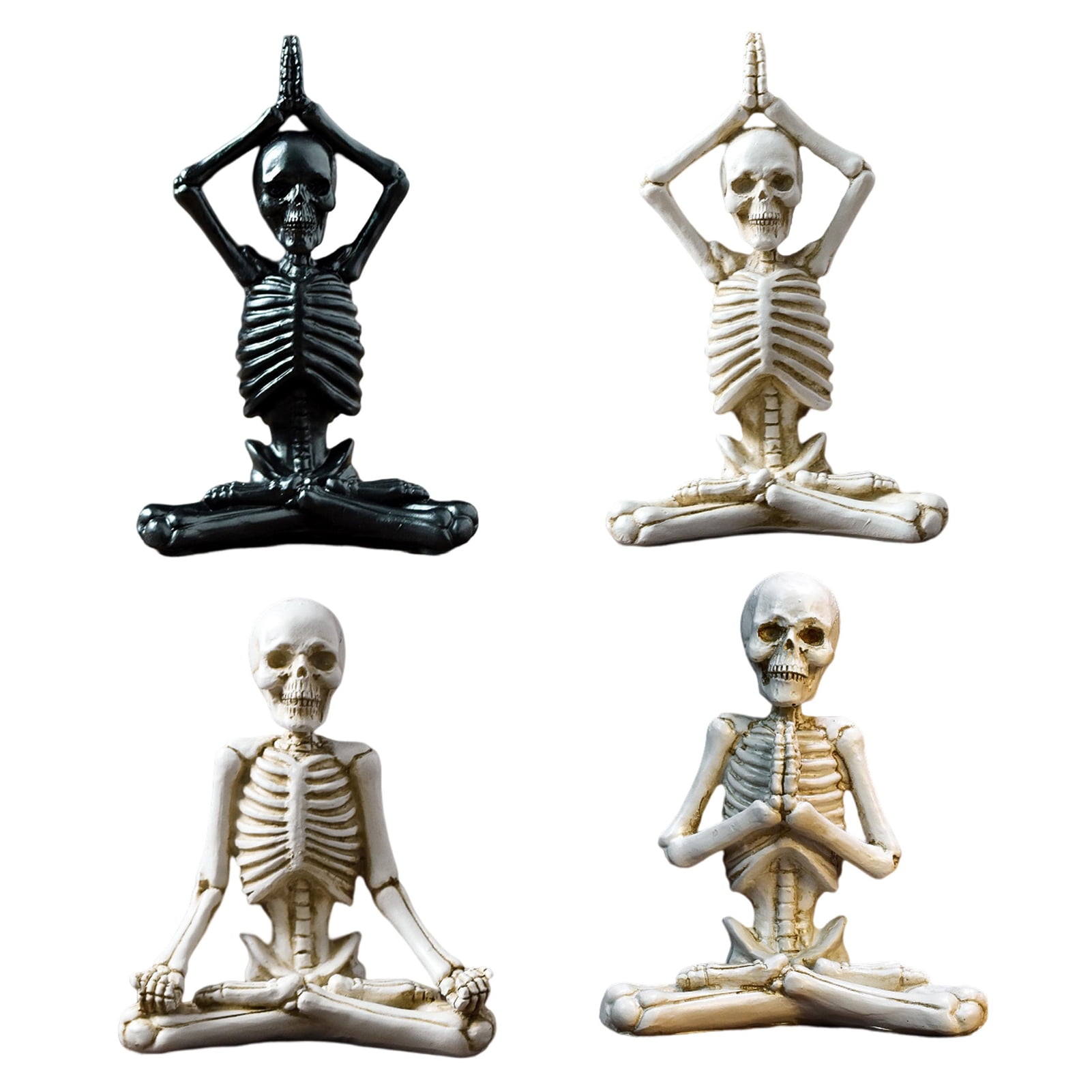 D-GROEE Halloween Decorations - Halloween Indoor Skeleton in Yoga Poses ...