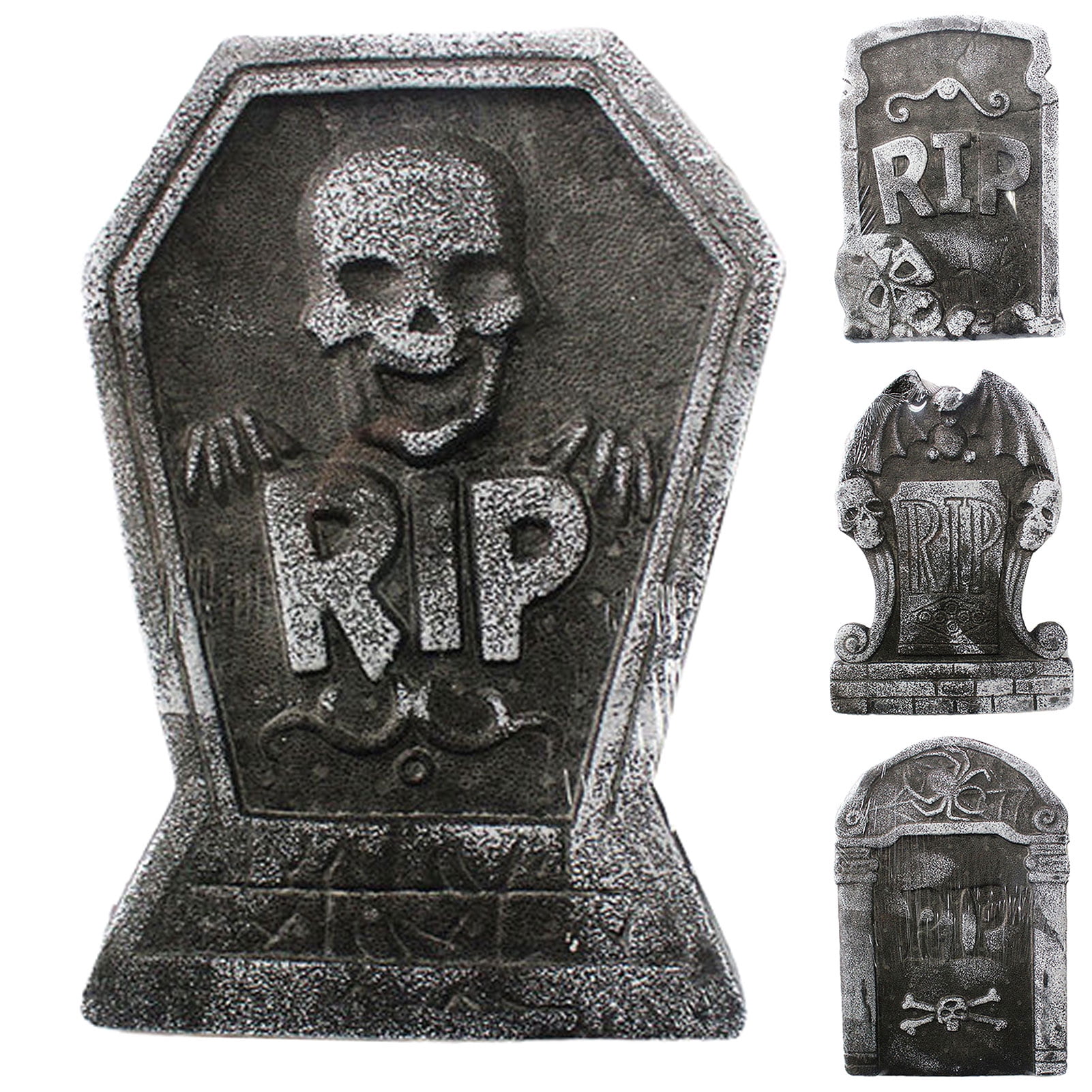 D-GROEE Halloween Foam RIP Graveyard Tombstones , Yard Sign Headstone ...