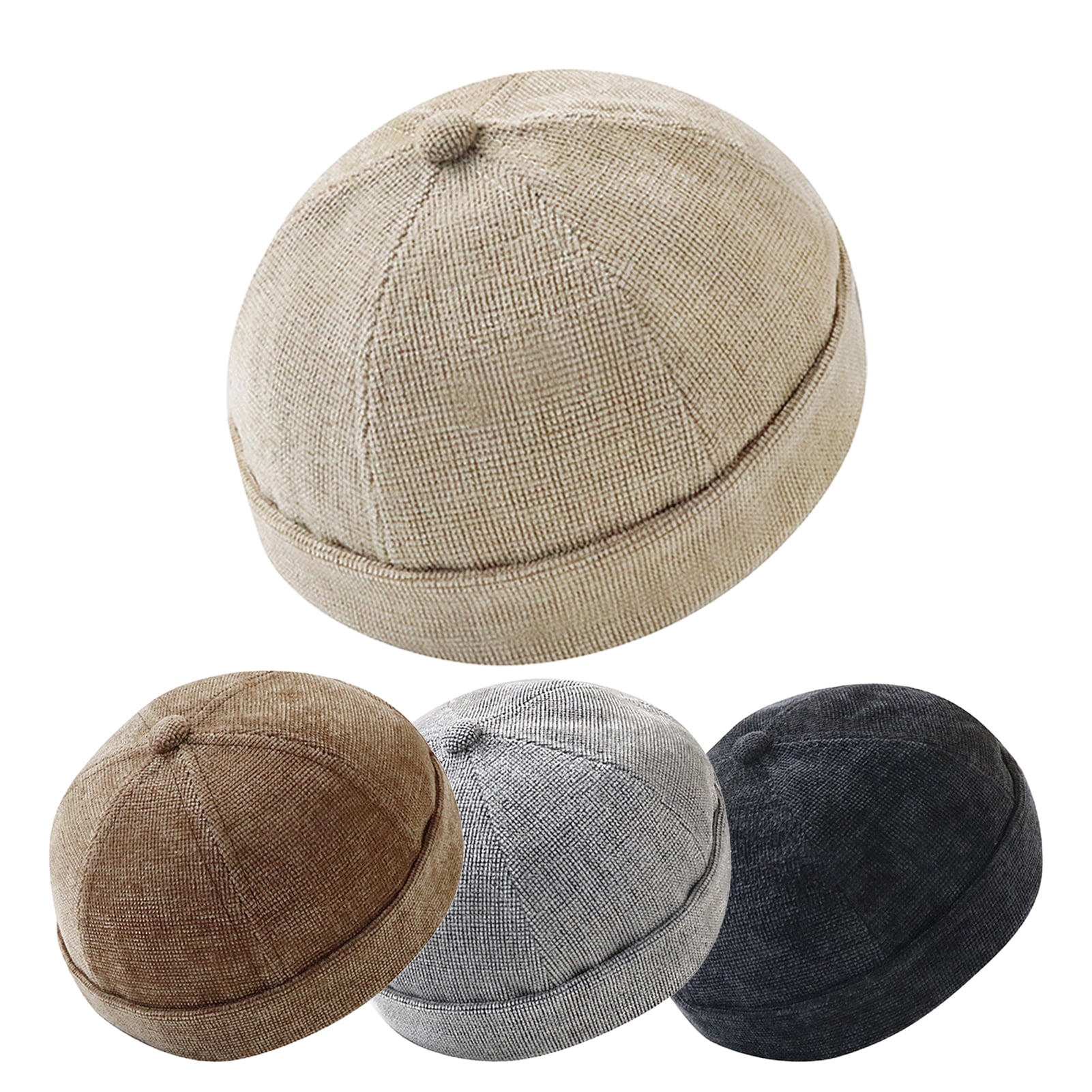 D-GROEE Men & Women Polyester Beanie Hat Docker Cap Skullcap Unisex ...