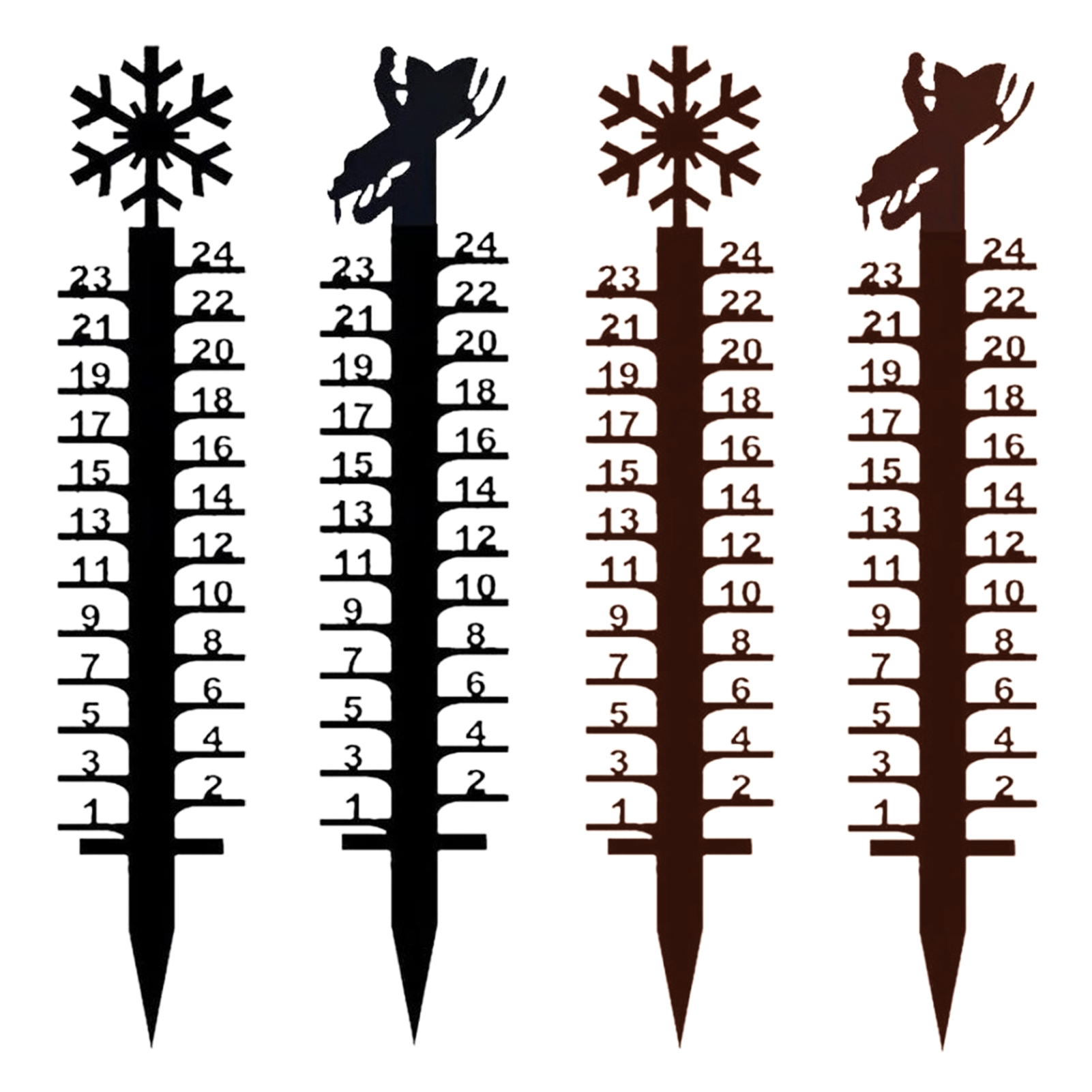 D-GROEE Outdoor Snow Gauge Snow Gauge Snowflake Shape Yard Snow ...