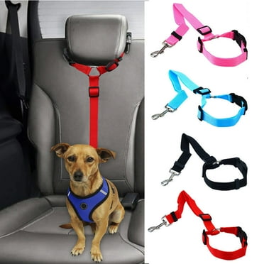 Pet Dog Cat Seat Belts, Car Headrest Restraint Adjustable Safety Leads ...