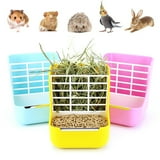 D GROEE Rabbit Feeder Rack Bunny Food Dispenser 2 in 1 Feeder Bowls ...