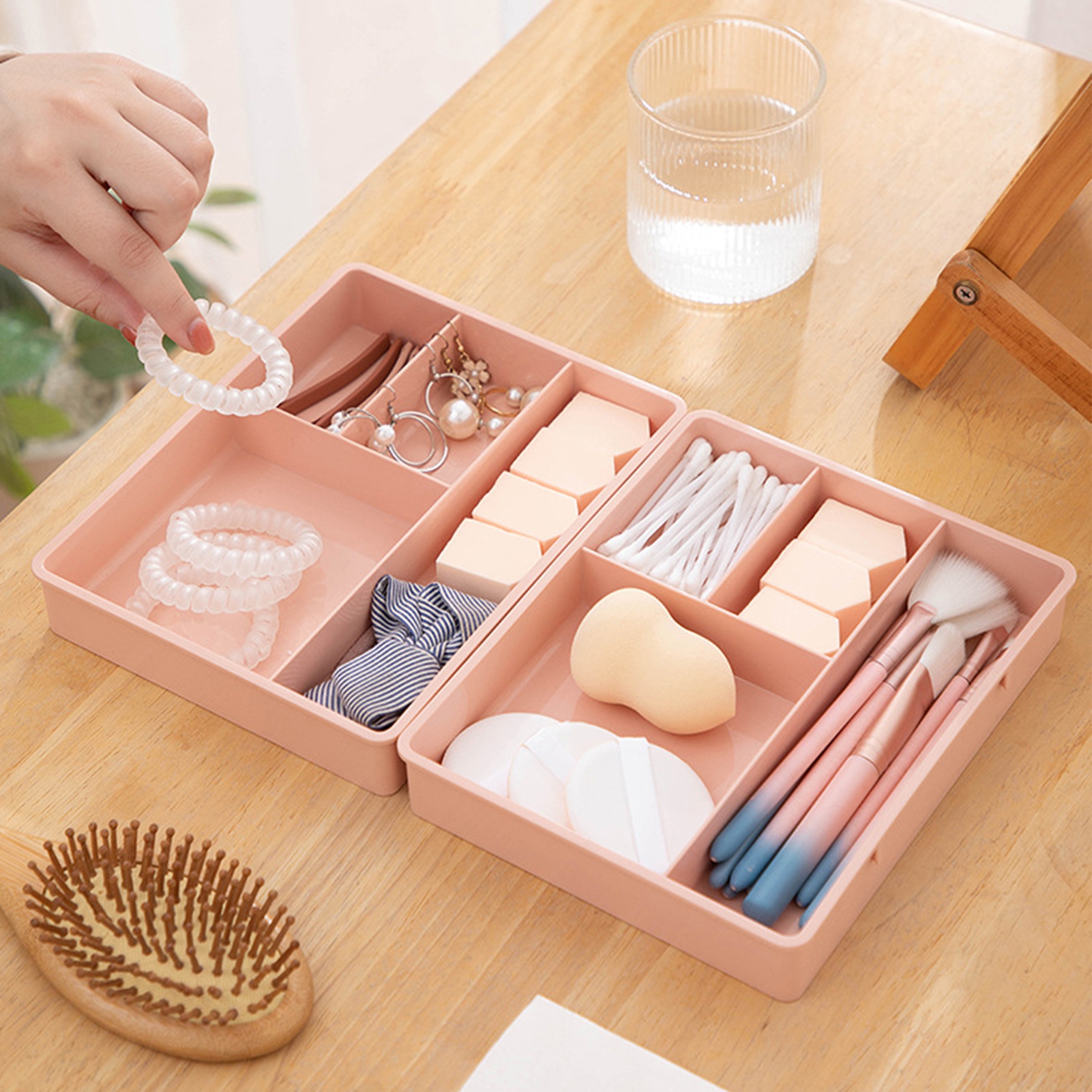 D-GROEE Rectangular Plastic Storage Containers Box Desktop Storage Box ...