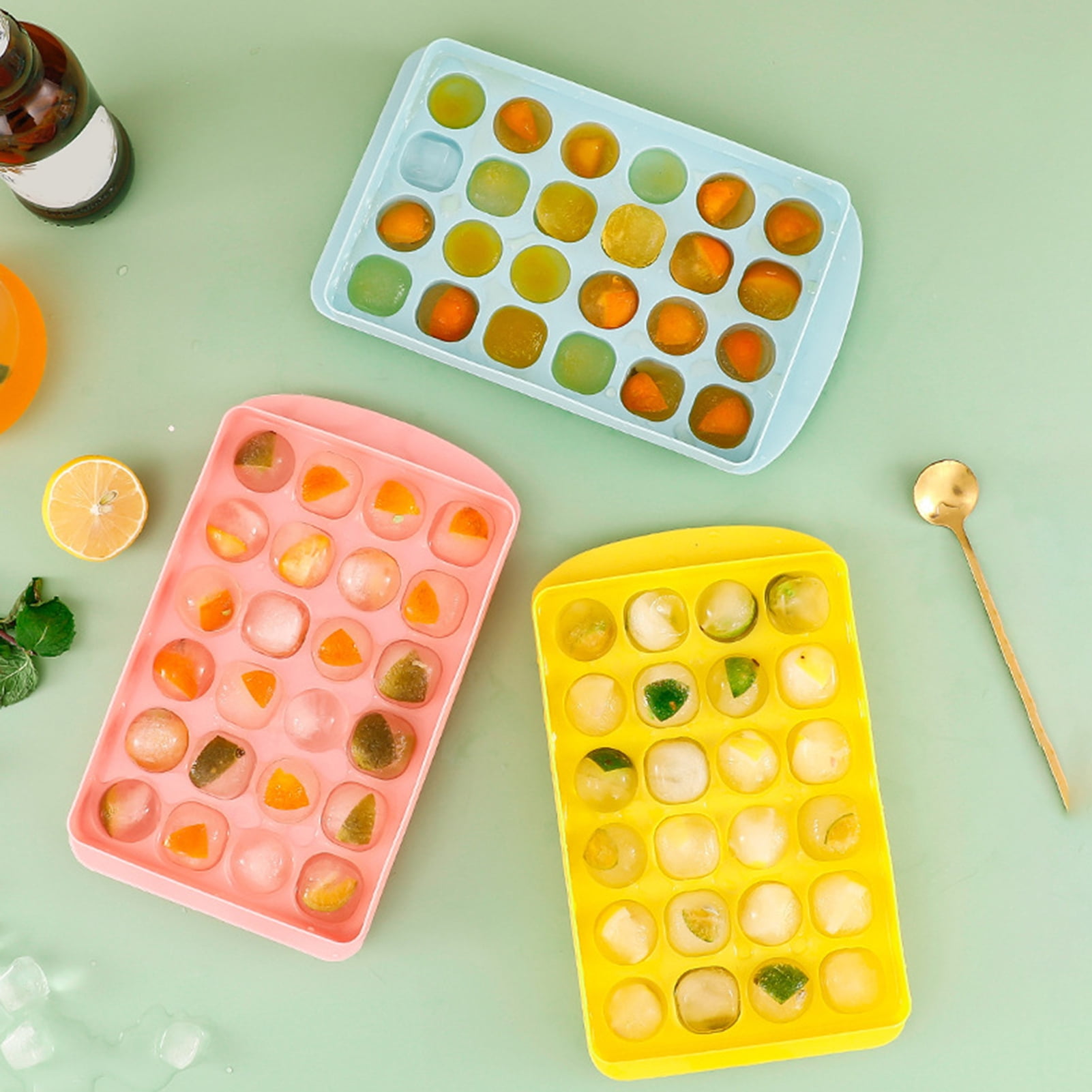 D-GROEE Round Ice Cube Tray, Ice Ball Maker Mold for Freezer, Sphere ...