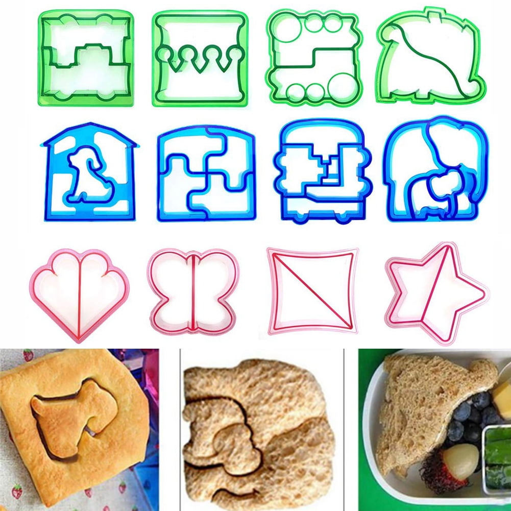 D-GROEE Sandwich Cutters set for Kids, Vegetable Cookie Cutters ...