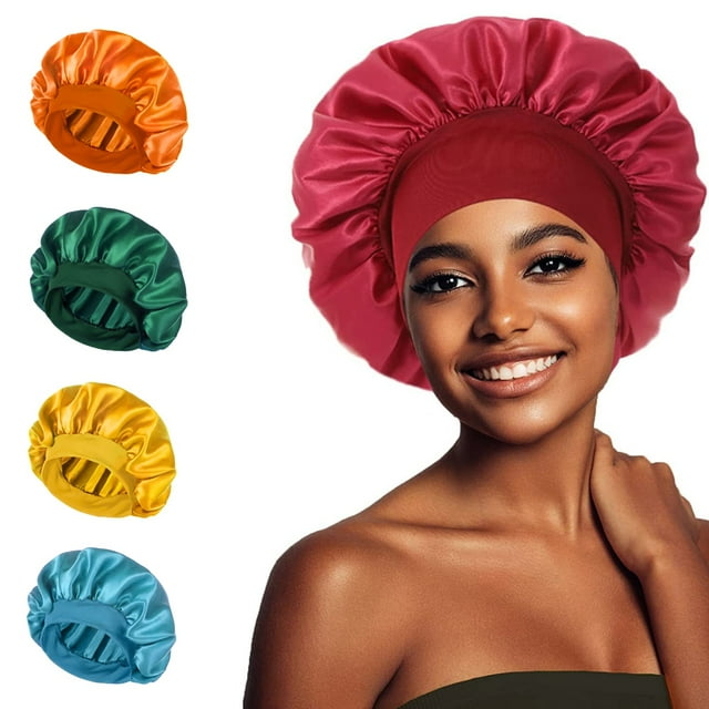 D-GROEE Satin Bonnet Satin Bonnet,Hair Bonnets for Curly Hair Sleeping ...