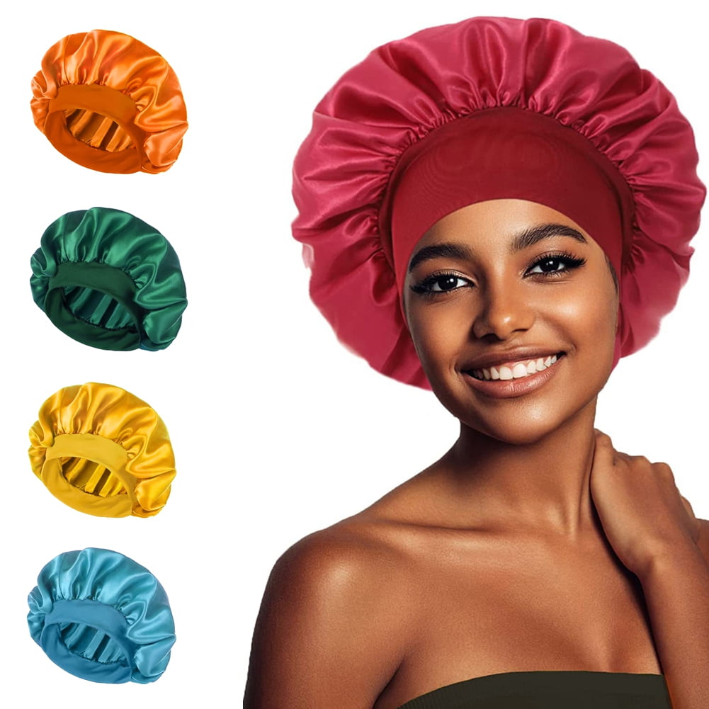 D-GROEE Satin Bonnet Satin Bonnet,Hair Bonnets for Curly Hair Sleeping ...