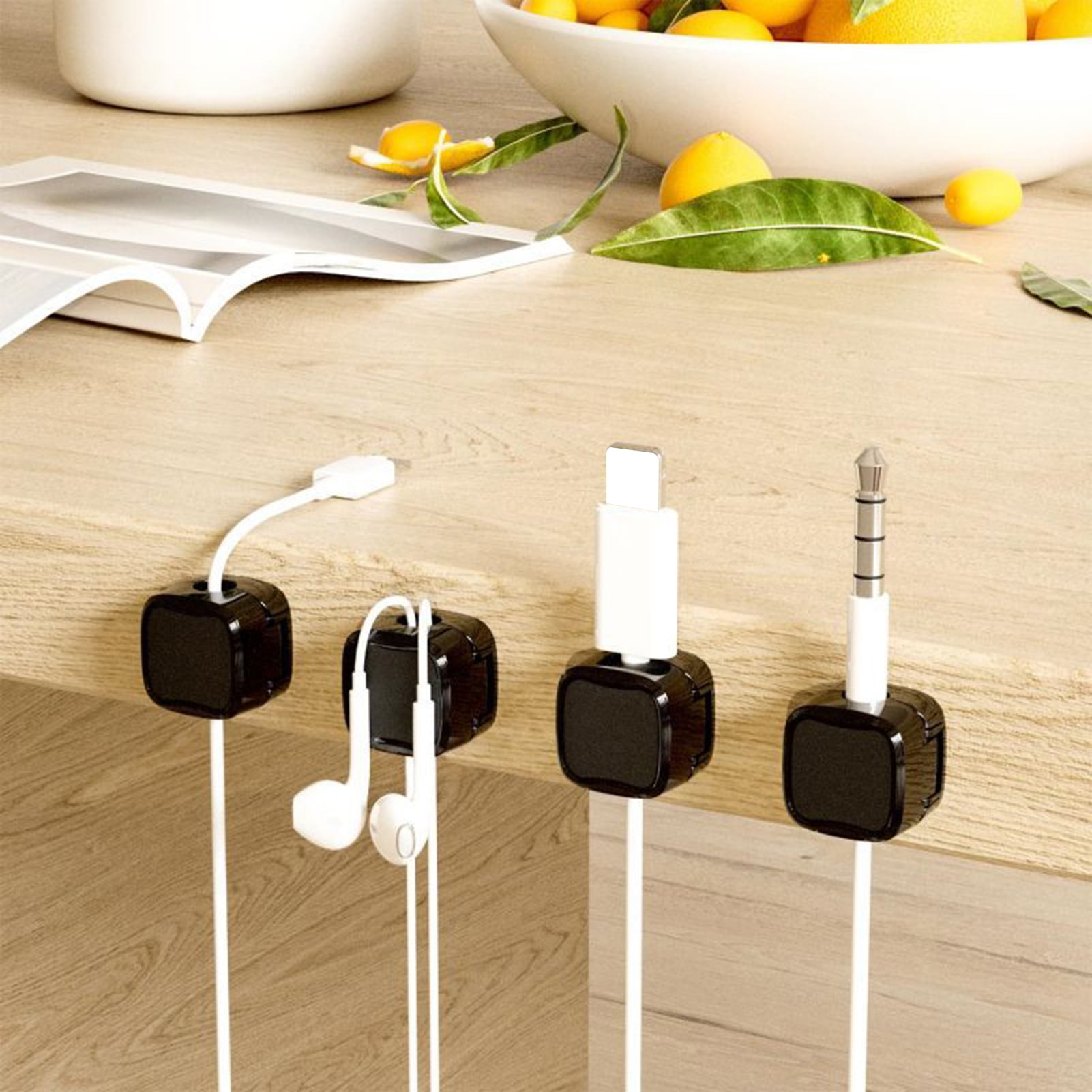 D-GROEE Self-adhesive Cable Management 6pcs Cable Organizer Magnetic ...