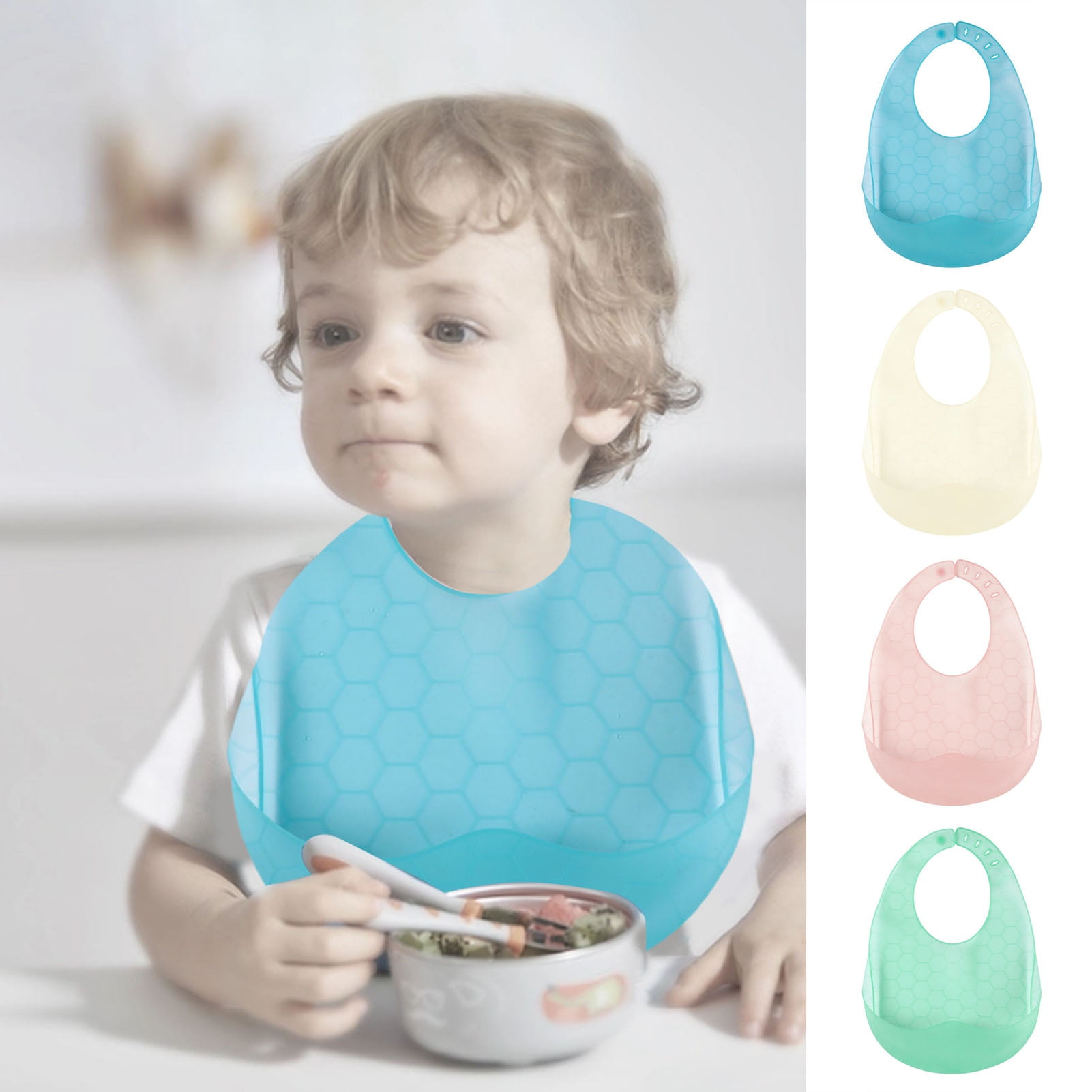 D-GROEE Silicone Baby Bibs - Soft Silicone Bib with Food Catcher and ...