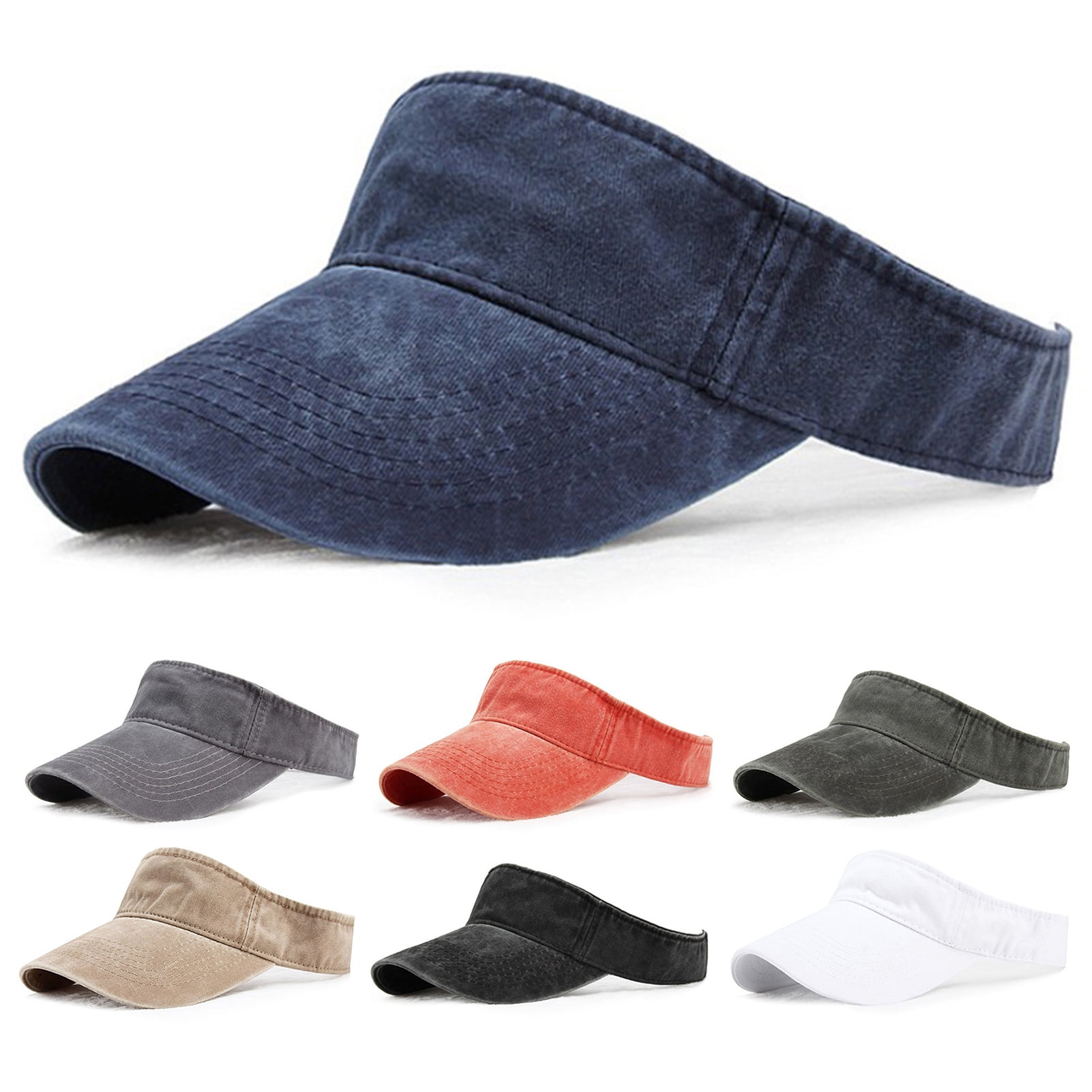 D GROEE Unisex Sports Sun Visor Adjustable UV Denim Sun Hat Cap for ...