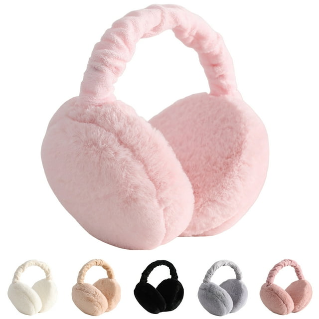 D-GROEE Winter Ear Muffs Plush Warm Earmuffs Cute Foldable Outdoor Ear ...