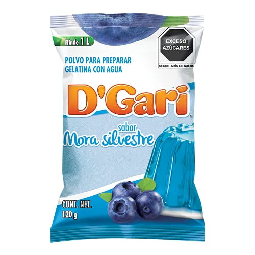 D'Gari Gelatin Dessert BlueBerry- Dgari Mora oz- 5 pack (MORA SILVESTRE ...