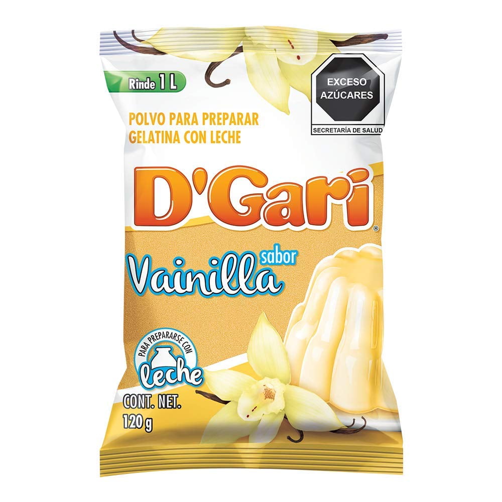 D,Gari Gelatin Dessert Vanilla- Dgari Vainilla 5 Pack (Vainilla ...