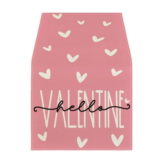 D Heart Table Flag Table Runner Valentine'S Day Decor For Dining Table ...