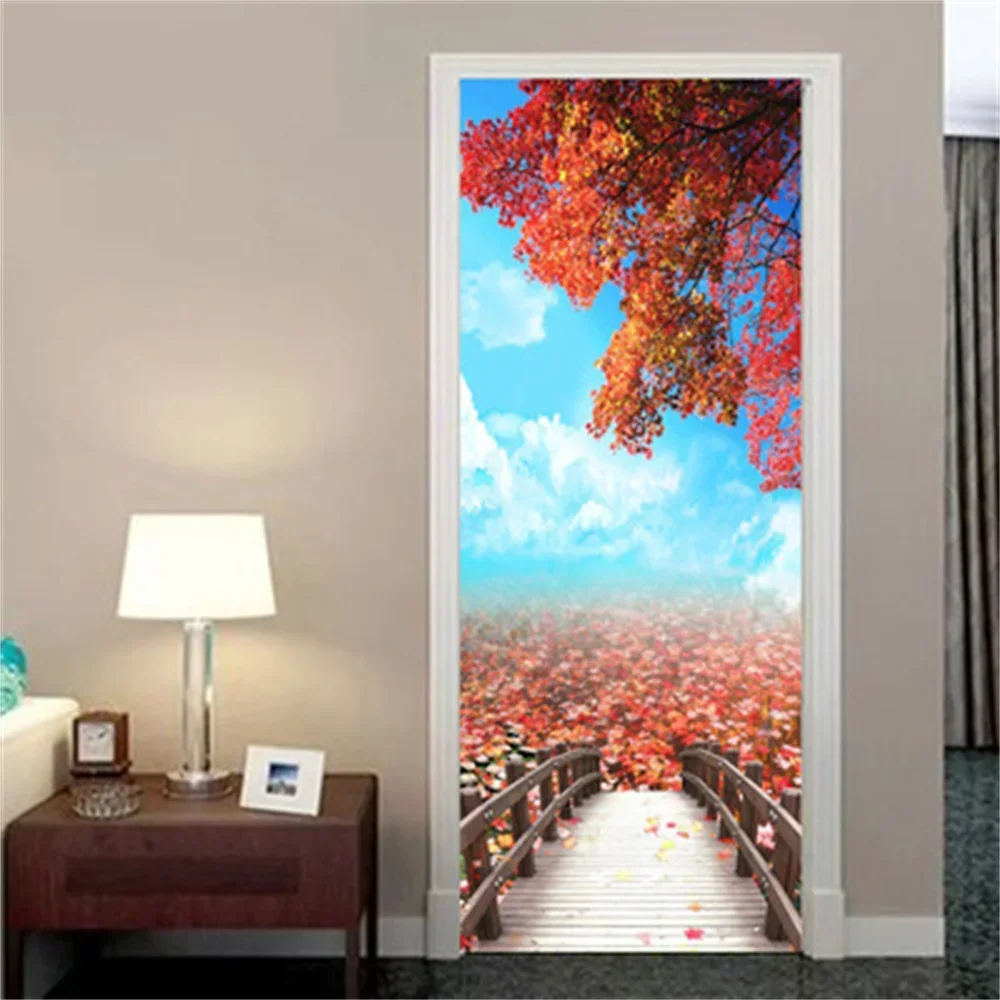 D Highway Door Sticker Dazzling Sunshine Wallpaper Decal Natural ...