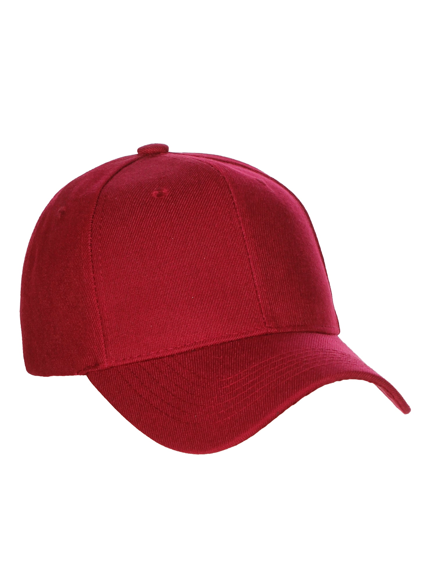 D&I Basic Baseball Cap Adjustable Closure Curved Visor Hat-Burgundy ...