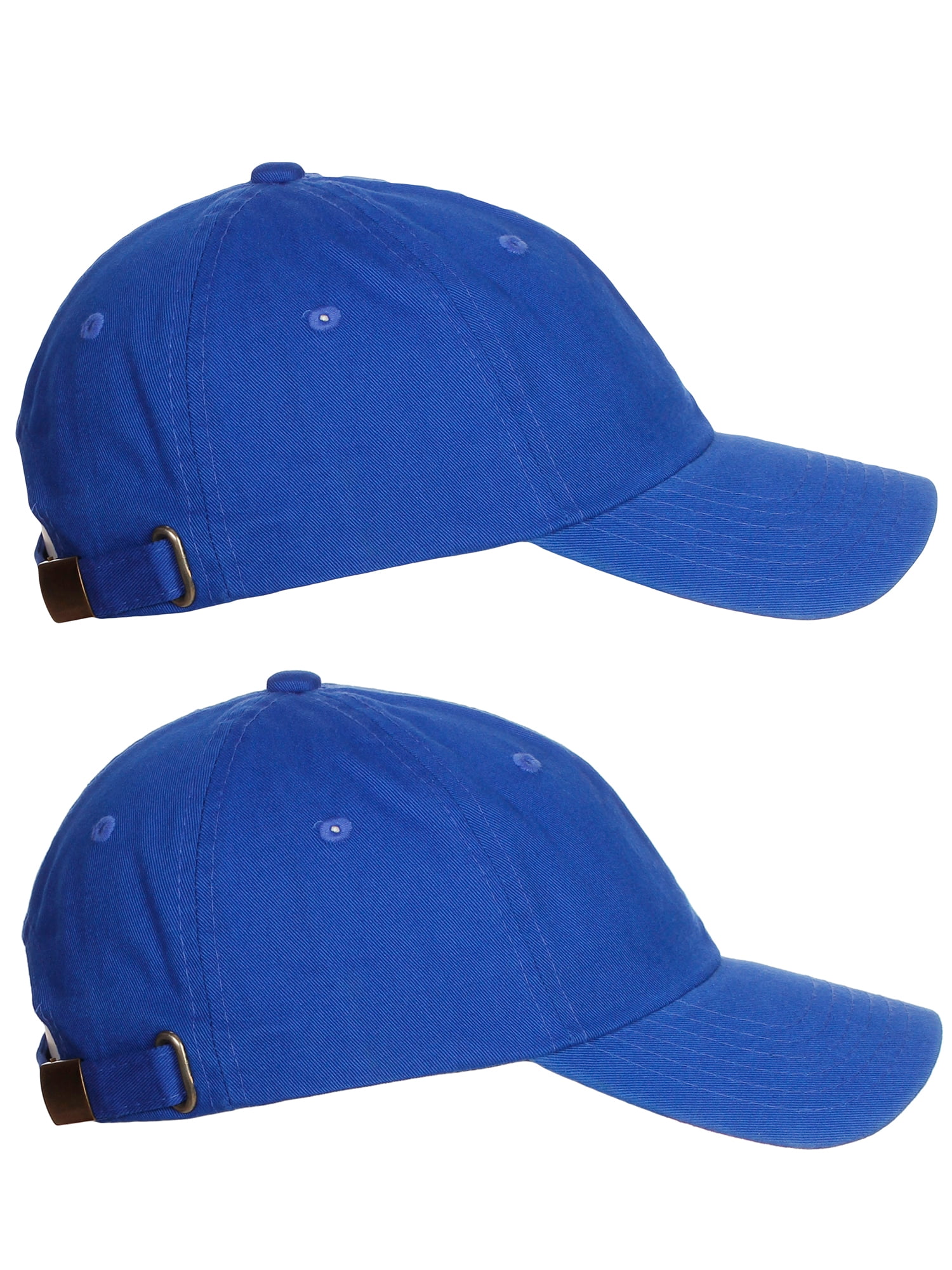 D&I Plain Dad Hat 100% Cotton Unstructured Hat Unisex Strap Cap - 2Pk ...
