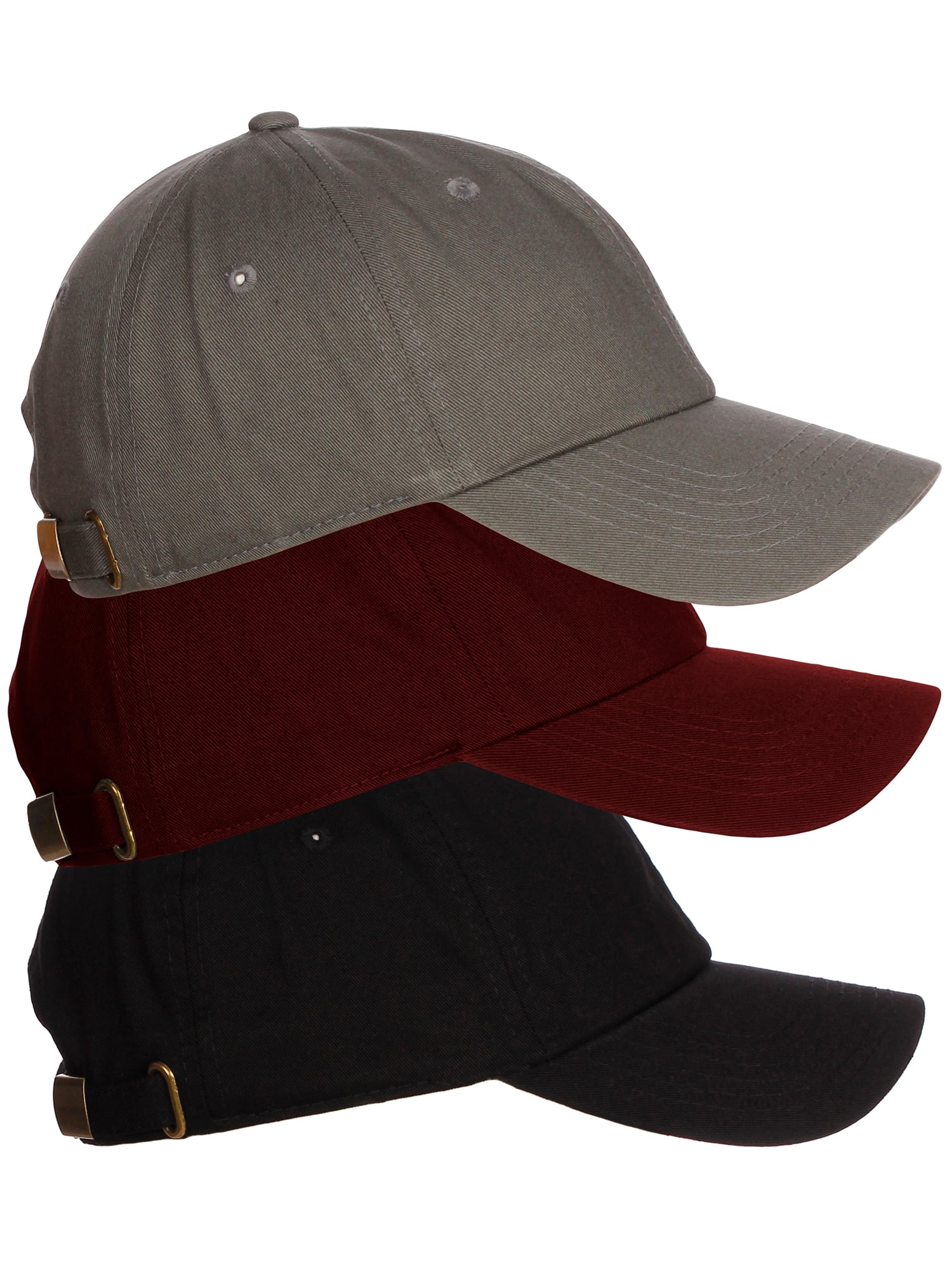 D&I Plain Dad Hat 100% Cotton Unstructured Hat Unisex Strap Cap ...