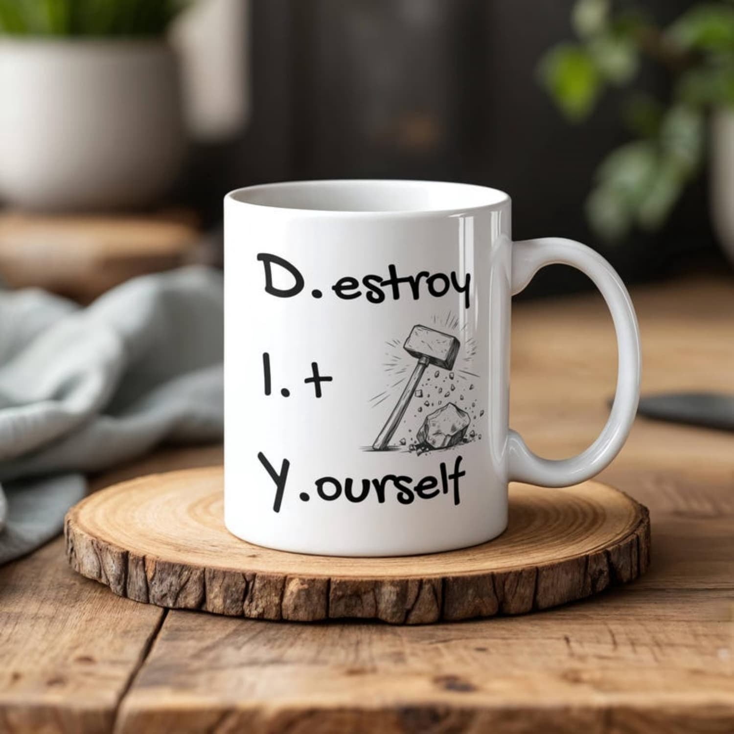 D.I.Y Mug Funny Coffee Mug Construction Workers, Sarstic Humor Cup ...