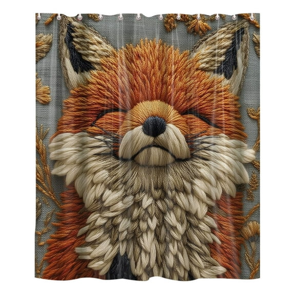 D Inch Embroidered Printed Shower Curtain Animal Series Pattern ...