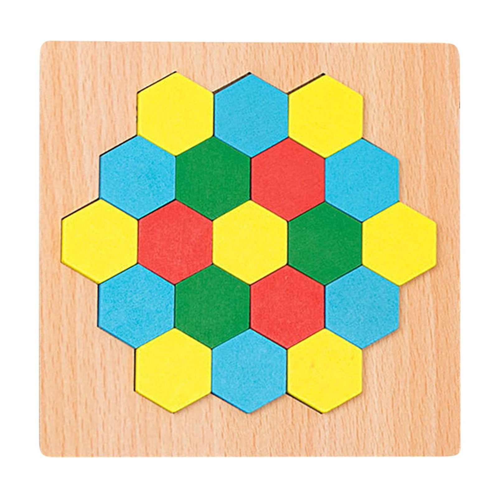 D Kids Wooden Pattern Blocks Creative Building Toy Preschool Learning ...