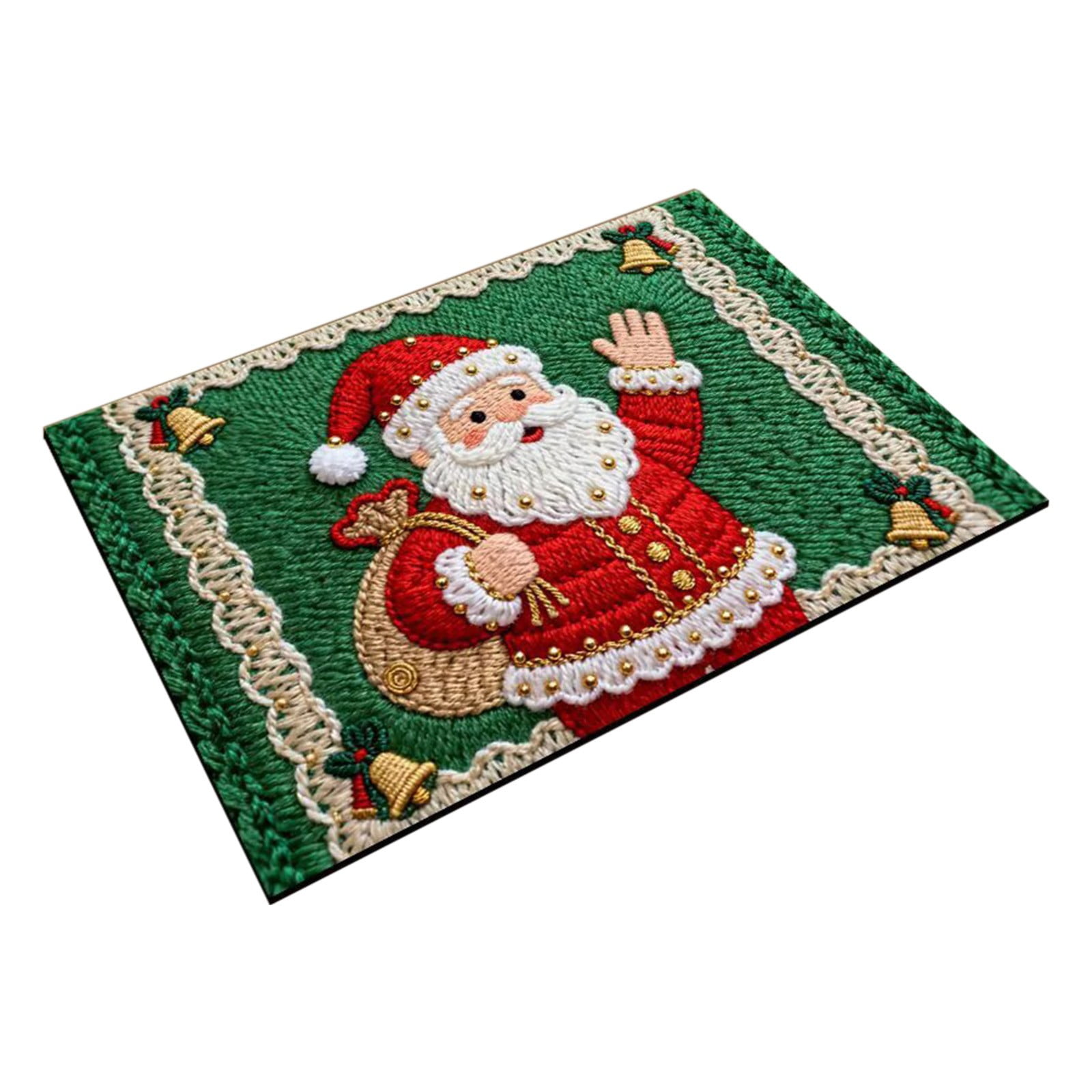 D Knitted Christmas Bathroom Mats Absorbent Mats Bathroom Floor Mats ...