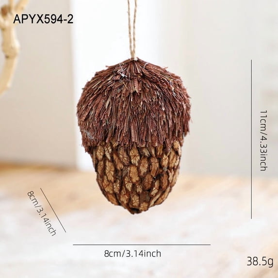 D Large Pinecone Pendant With 11 Centimeter Wood Slice For Holiday ...