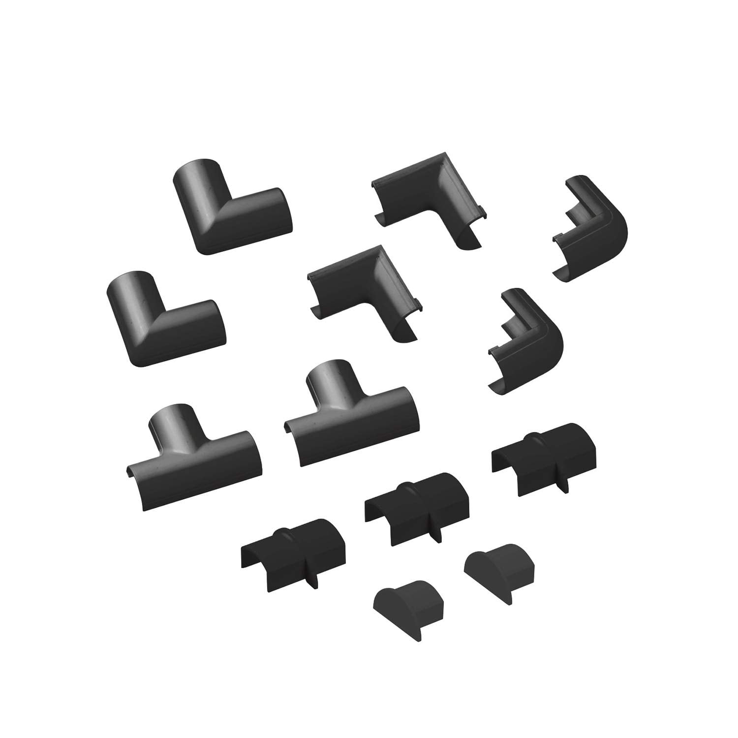 D-Line Black 0.78x0.39in Cord Cover Accessory Multipack - Walmart.com