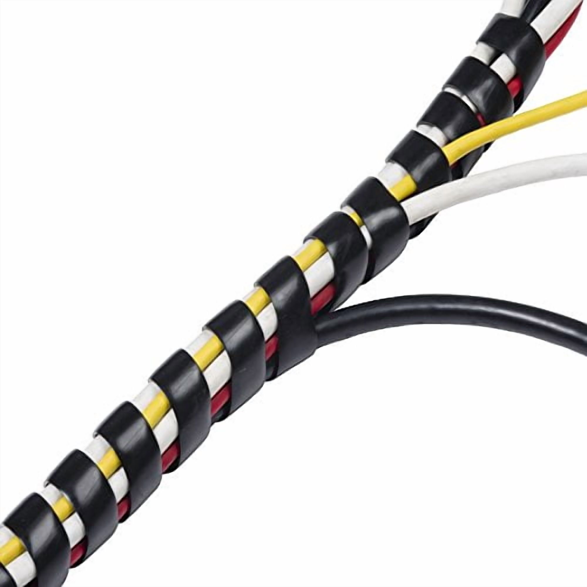 D-Line Black Cable Spiral Wrap, Organize Cords 0.39-1.5in, 8.2ft Length ...