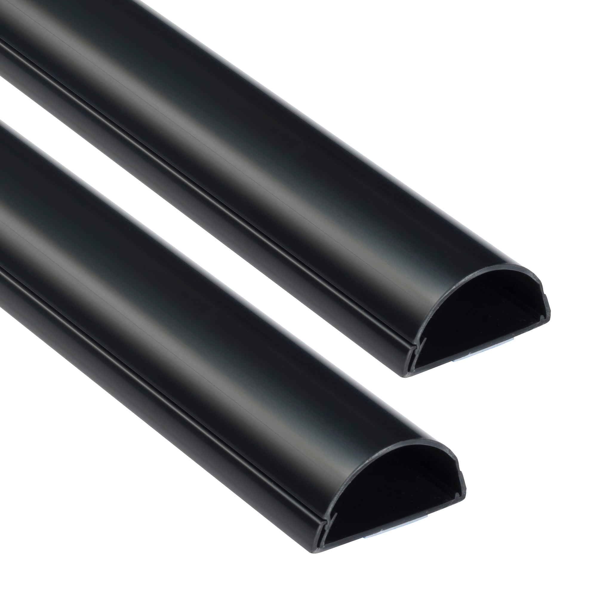 D-Line Black Half Round Cord Cover, 2x1in, 39in Length, 2-Pack ...