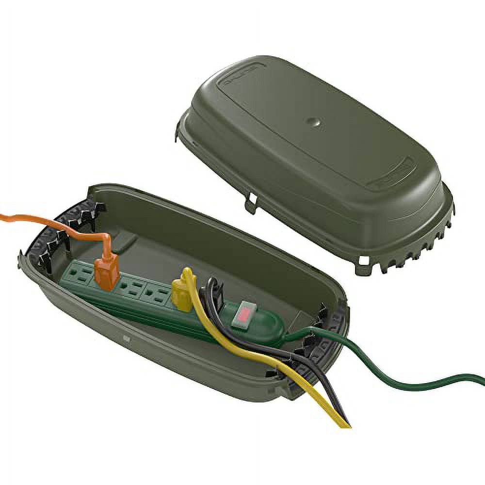 D-Line Outdoor Weatherproof Electrical Cable Box, IP54 Rated, Green, 11 ...