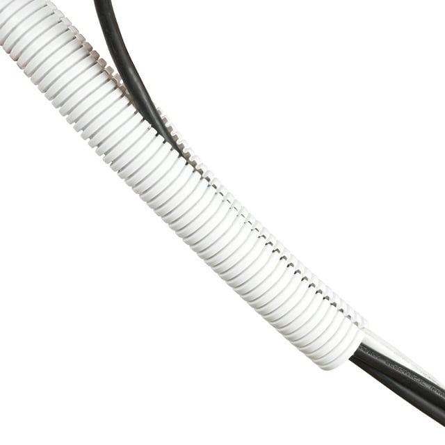 D-Line White Cable Management Tube, Wire Cover Protector, 1.26in ...