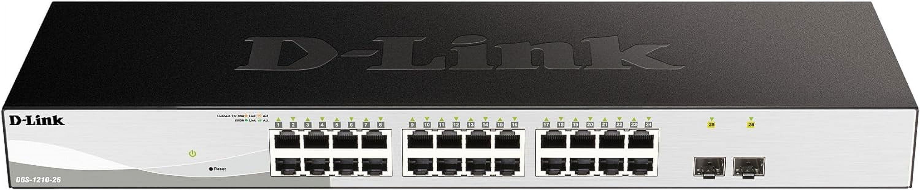 D-Link 26-Port Gigabit Smart Managed Switch | 24 GbE + 2 SFP Ports | L2 ...